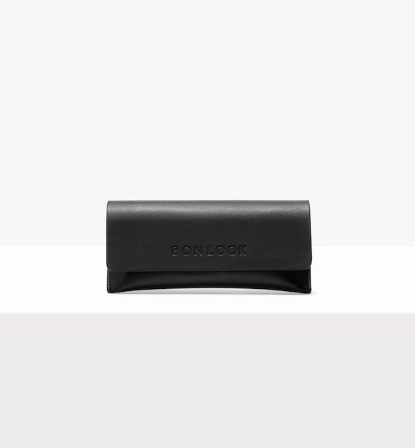 Vegan Leather Sun Clip Case Black – Prescription Accessory by BonLook